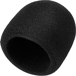 Foam Microphone Windscreen- Aedor Quality Sponge Mic Cover as a pop filter for Blue Yeti, Yeti Pro Condenser Microphones(Black)