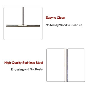 Lilithye Crepe Spreader and Spatula Kit Stainless Steel Crepe Spreader Tool 5", 7" Spreaders and 12" Spatula(3 Pcs)