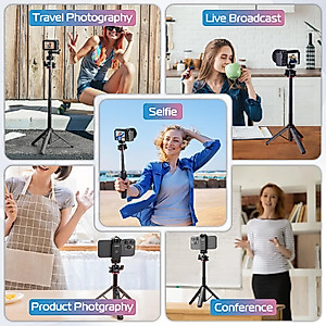 ULANZI MT-73 Extension Pole Tripod, Mini Selfie Stick Tripod Stand Handle Grip for Webcam Canon G7X Mark III Sony ZV-1 RX100 VII A6400 A6600 Cameras Vlogging