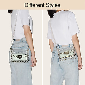 NEW RUICHENG Clear Purse for Women, Clear Crossbody Bag, handbag, shoulder bag with silver chain strap PGA stadium certification bag(silver)