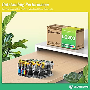 S SMARTOMNI Compatible LC203 LC201 Ink Cartridge Replacement for Brother LC203 XL LC201 XL for MFC-J460DW J480DW J485DW J680DW J880DW J885DW J4320DW J4420DW J4620DW J5620DW J5520DW J5720DW (12 Pack)