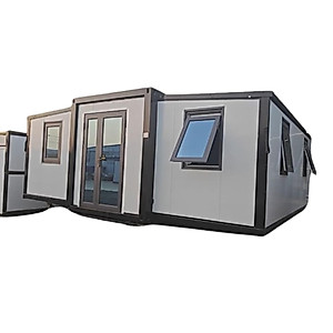 Generic Portable Folding House Container Tiny Homes prefab Home with Toilet, Sink, Shower, Folding Rooms Cabinets, Windows,., Customize
