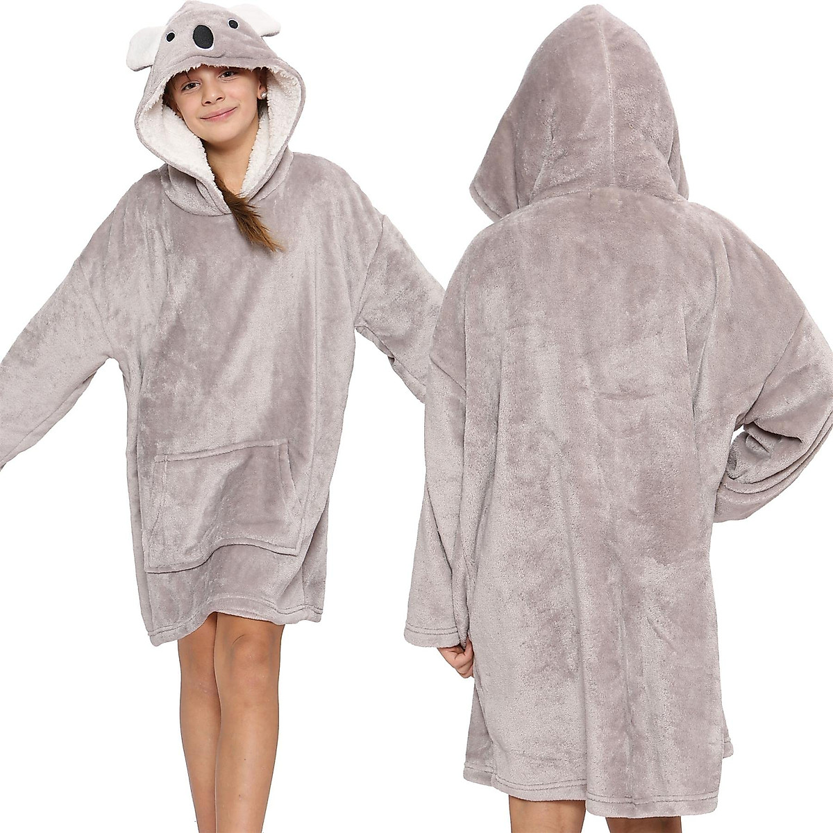 A2Z 4 Kids Girls Boys Oversized Hoodie Printed Snuggle Comfy Blanket Super - Snuggle 950 Koala_.Kids