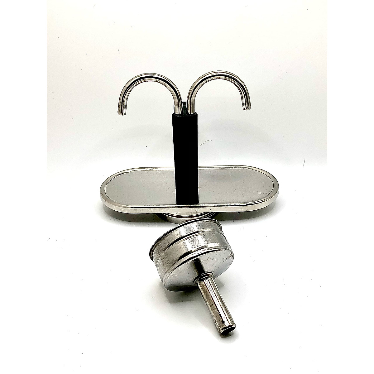 BRV Kitchen Mini 2 Cup Moka Pot - New Generation Great Flavored Italian Style - Delicious Espresso Coffee Maker - Easy to Use & Clean - Stainless Steel Silver