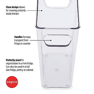 Copco Mini Tall Storage Bin, 5.5 x 3.5 x 7 Inch, Clear