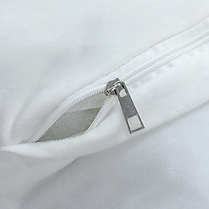 linmopm Excluding Insert Faux Fur Sheepskin Pillow Cover White Shag Fuzzy 18x18 Inch White 2 Pcs Super Soft Fluffy Cushion Plush Pillow Case Luxury Living Room Sofa Bed Home Decor Chair Cushion