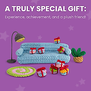 Cookie Box Crochet Kit for Beginners - Learn to Crochet Amigurumi Stuffed Animals - Gift - for Kids (13+) and Adults - Beginner-Friendly Yarn - Stitch-by-Stitch Video Tutorial - Turtle Hugo