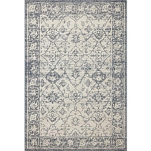 Loloi Magnolia Home by Joanna Gaines x Gigi Ivory/Blue 9'-2" x 13' Area Rug