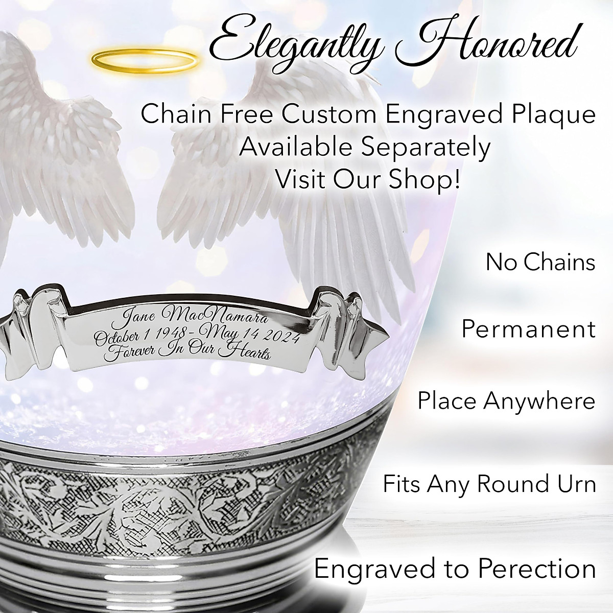 Guardian Angel Cremation Urn for Human Ashes Adult Female for Funeral, Burial & Home - Urns for Ashes Adult Large Urns for Mom & Cremation Urns for Women Guardian Angel Urn