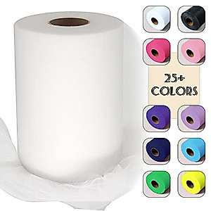White Tulle Fabric, 6 Inch by 100 Yards Tulle Roll for Tutu Wedding Decoration DIY Crafts Gift Wrapping Party Backdrop Baby Shower Table Skirt