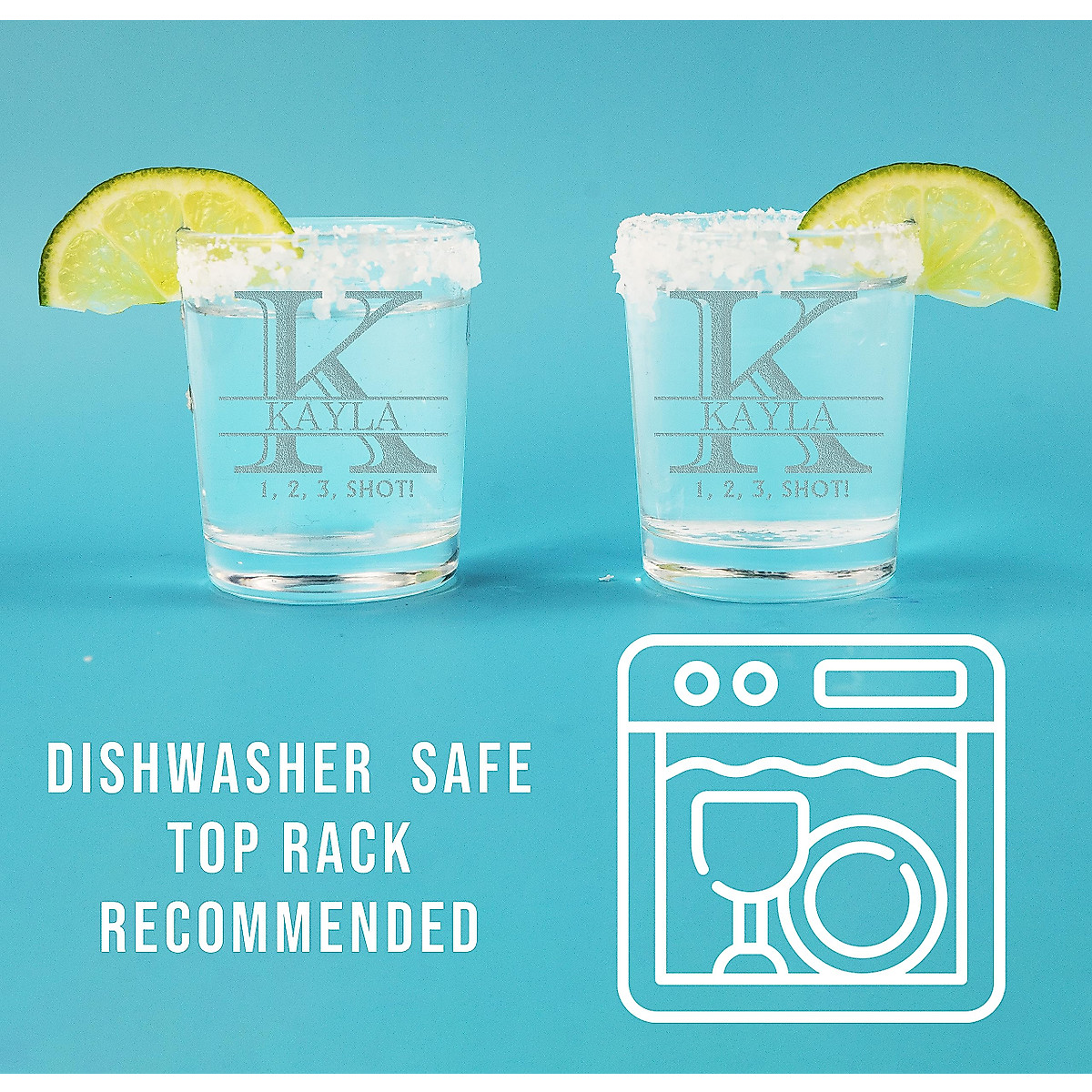 Personalized 2pk; set of two Engraved 2.5oz Shot Glass, Custom Etched Shot Glasses, Groomsmen, Customized Bridesmaid, Wedding Favors, Customized Birthday Gifts, Anniversary, Cute, Halpert Monogram