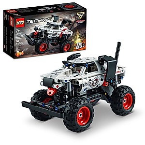 LEGO Technic Monster Jam Monster Mutt Dalmatian, 2in1 Pull Back Racing Toys, Birthday Gift Idea, DIY Building Cottage House Toy, Monster Truck Toy for Kids, Summer Toy for Boys and Girls 7-11, 42150
