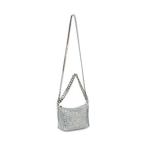 Betsey Johnson Chain Gang Hobo Shoulder Bag, Silver