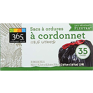 365 by Whole Foods Market, Drawstring Trash Bags (30 Gallon), 35 ct