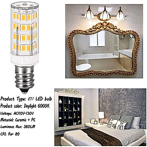 SZHZBZW E11 Led Bulb Replaces T4/T3 JD Type Clear Light Bulbs Warm White 3000K 2 Pack