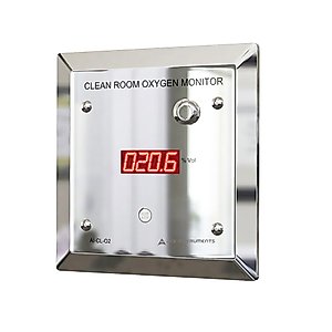 Clean Room Oxygen Monitor (Range: 0 to 25% Vol) for Nitrogen Purging, Pharmaceuticals, Chemical Labs, Clean Rooms Alongwith Factory Calibration Certificate | Model: AI-CL-O2