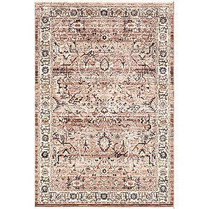 nuLOOM Sorsha Persian Traditional Fringe Area Rug, 5' x 7' 9", Rust