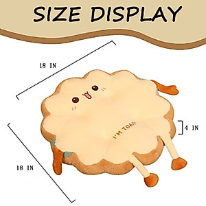 SUIVI HU Toast Pillow Cute Seat Cushion Decorative Seat Cushion Toast Bread Pillow Cushion Washable Cushion Suitable for Sofa Seat Floor Bedroom Decorative Homecoming Gift (Shy)