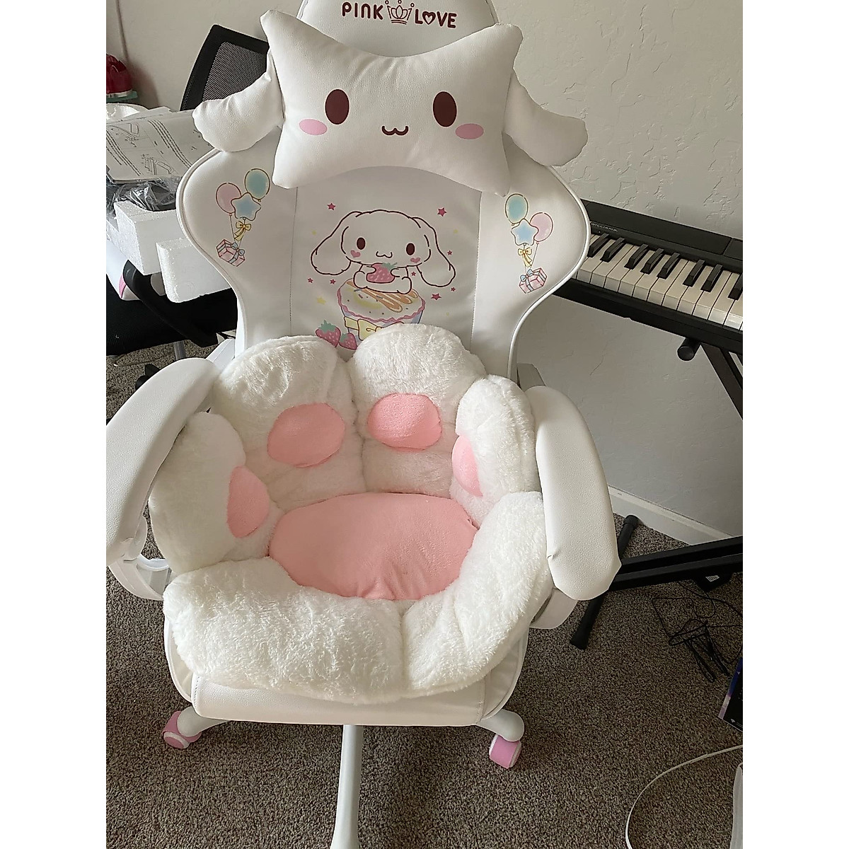 Gaming Chair Girls Cute Computer Armchair Office Home Lifting Adjustable Chair