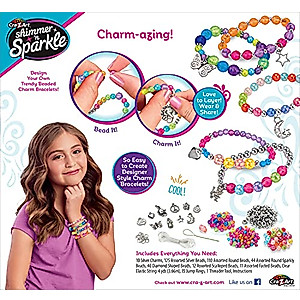 Shimmer 'n Sparkle Charm & Bead Bracelet Maker by CRA-Z-Art – DIY Beaded Charm Friendship Bracelet Making Kit