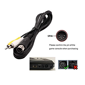 WICAREYO AV Audio Video Composite TV Cable for Genesis 1 & 6ft Audio Video AV Cable 9 Pin for Genesis 2 & 3