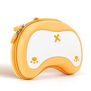 GeekShare Cute Corgi PS5 Gaming Controller Case-Controller Holder Hard Shell Travel Carrying Case for Playstation 5, PS4, NS Pro, Xbox with Room for Cable Cord and Accessories