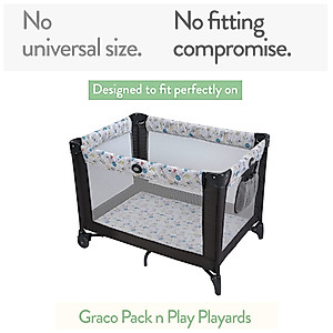 Pack and Play Sheets Fitted – Compatible with Graco Pack n Play Playard Crib and Other 27 x 39 Inch Playpen Mattress – Snuggly Soft 100% Jersey Cotton – Pale Pink + Lilac – 2 Pack