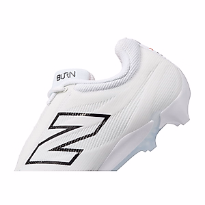 New Balance Unisex BurnX4 Lacrosse Shoe, White/Grey Matter, 13 US Men