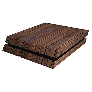 PS4 Console Wood Skin Decal Mahogany Vinal Sticker + 2 Controller Skins Set