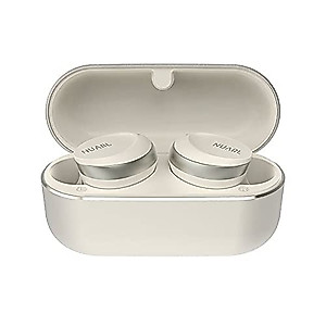 NUARL N6 Mini 2SE Complete Wireless Earphone aptX Compatible IPX7 Waterproof Continuous 8h Playback Bluetooth5.2 (WS(White Silver))