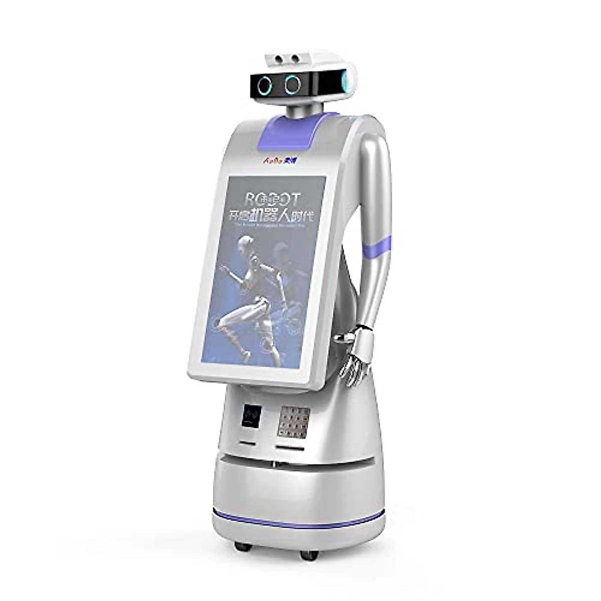 Aobo Human Size Service Robot, Hotel Reception Robot, Artificial Intelligence Robot, Used for Public Areas of Hotel Shopping malls, Automatic Driving, Guidance and Voice Explanation