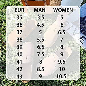 Boston Clogs Dupes Suede Soft Leather Clogs Classic Cork Clog Antislip Sole Slippers Waterproof Mules House Sandals with Arch Support and Adjustable Buckle for Women Unisex