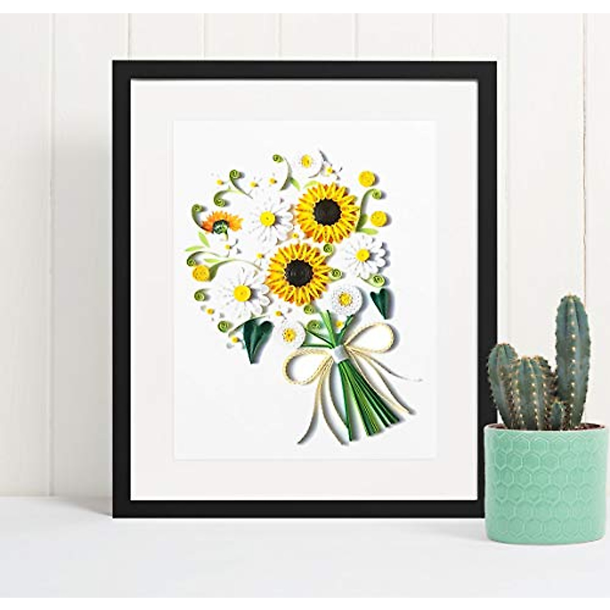 TUMYBee Sunflower Greeting Card for Mom, Happy Birthday and Mother Day Quilling Cards, Greeting Card Card for Valentine, Sympathy, Thinking Of You, Quilled 3D Card for Christmas,Birthday,Anniversary, Friend Mom with Envelop (Sunflower)