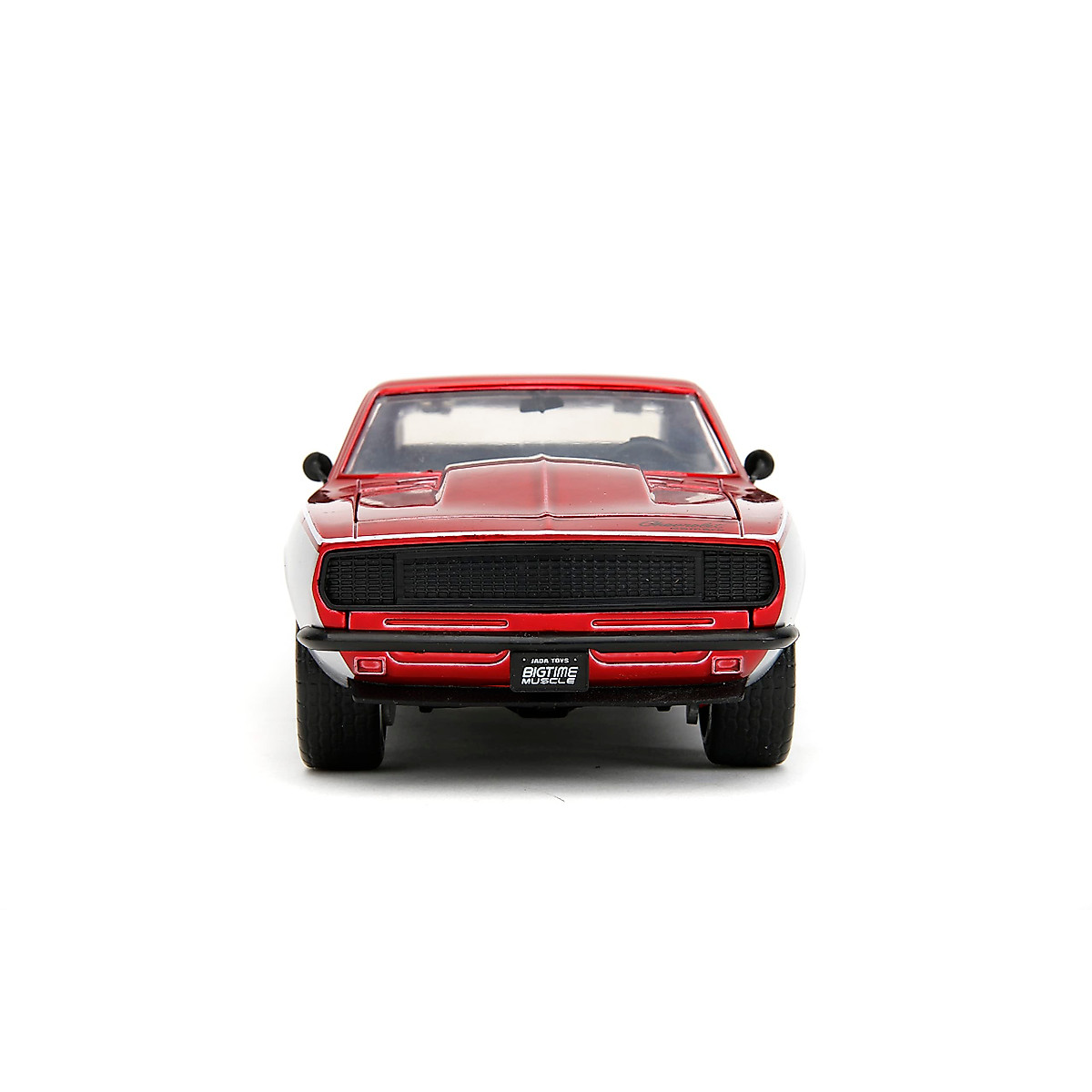 Jada 1967 Chevrolet Camaro Candy Red and Silver Metallic Bigtime Muscle Series 1/24 Diecast Model Car
