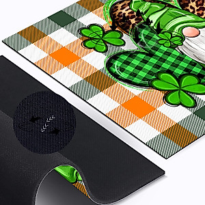 HOLVDENG St. Patrick's Day Gnome Kitchen Mat Set of 2 Non Slip Thick Kitchen Rugs and Mats for Floor Comfort Standing Mats for Kitchen, Sink, Office, 17"x47"+17"x28"