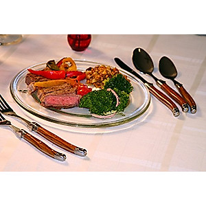 20 Piece Laguiole Flatware Set, Wood Grain