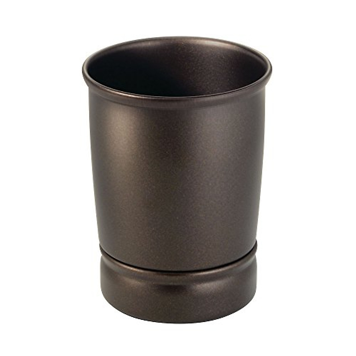 iDesign York Metal Tumbler, Makeup Brush Toothbrush Holder for Bathroom, Countertop, Desk, Dorm, College, and Vanity, 3.25" x 3.25" x 4.25", Bronze