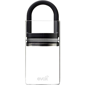 Prepara Evak Classic Glass Food Storage, 24 Ounce, Black