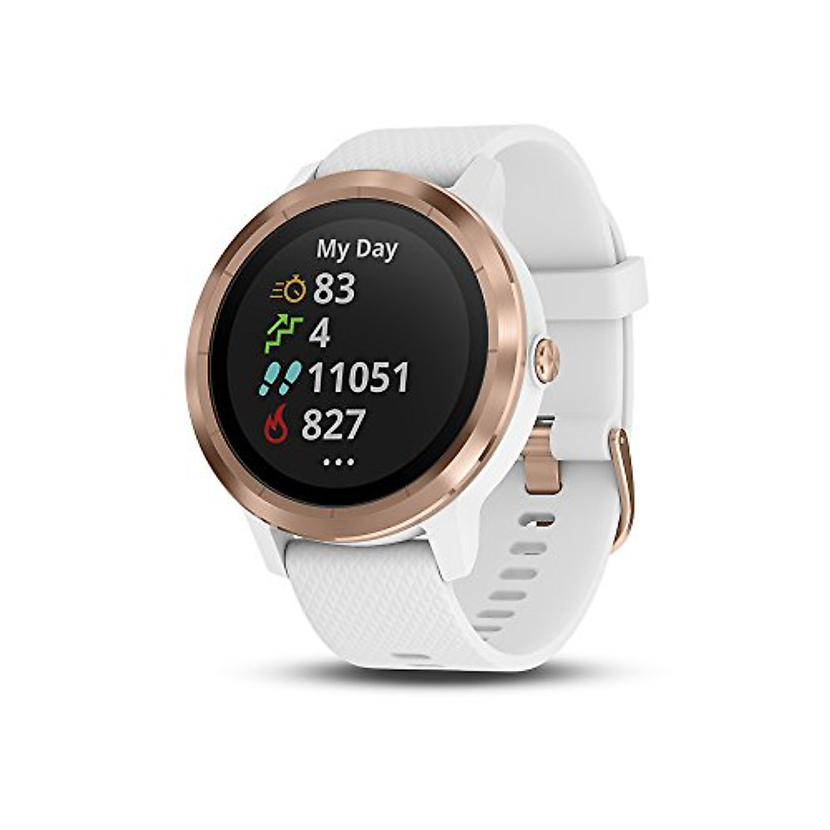 Garmin 010-01769-09 Vívoactive 3, GPS Smartwatch with Contactless Payments and Built-in Sports Apps, White/Rose Gold