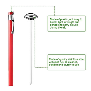 3 Pieces Immediate Read Pocket Thermometer Milk Frothing Thermometer 1 Inch Stainless Steel Dial Thermometer with 3 Pieces Calibration Sleeves for Coffee Drinks Chocolate Milk Foam