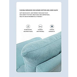 SYCARPET Armless Swivel Desk Chair, Removable Upholstered Ergonomic Computer Chair with Mute Caster, Adjustable Height