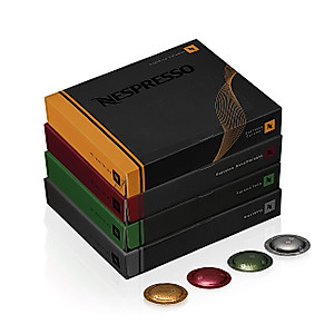 Nespresso Professional Coffee Capsules, Coffee Variety Pack, Medium & Dark Roast, 200-Count Coffee Capsules