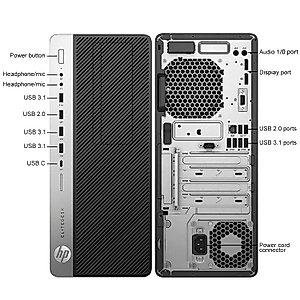 HP Tower Computer EliteDesk 800 G3 Tower Desktop PC i5-6500 Up to 3.60GHz 16GB DDR4 RAM 512GB NVMe SSD M.2 HDMI WiFi BT DVD Windows 10 Pro Wireless Keyboard & Mouse + TJJ Mouse Pad (Renewed)