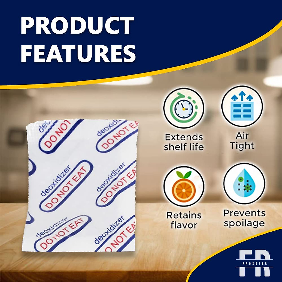 100 Pcs Mylar Bags for Food Storage Zipper Lock - 1 Gallon Mylar Bags with Oxygen Absorbers 500cc - 10 Mil Mega Thick Ziplock Resealable Mylar with 100 Labels