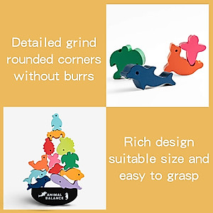 DiYiMi Toddler Toys for Kids 3-5 Years Old Boy Girls Ocean Toys Wooden Stacking Games for Boys Gifts for2 3 4 5Years Old Montessori Educational Stacking Toys for 2-6Year Old Boys Gifts