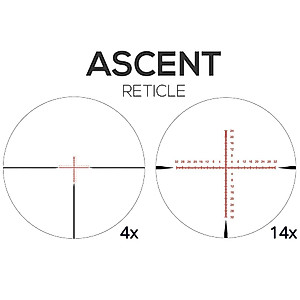 Blackhound Optics Genesis 4-14x44 FFP MOA, Illuminated 1/4 MOA Reticle, Zero Stop and Parallax with 30mm Scope Rings, 44mm Scope Hood and Mounting Bubble Levels