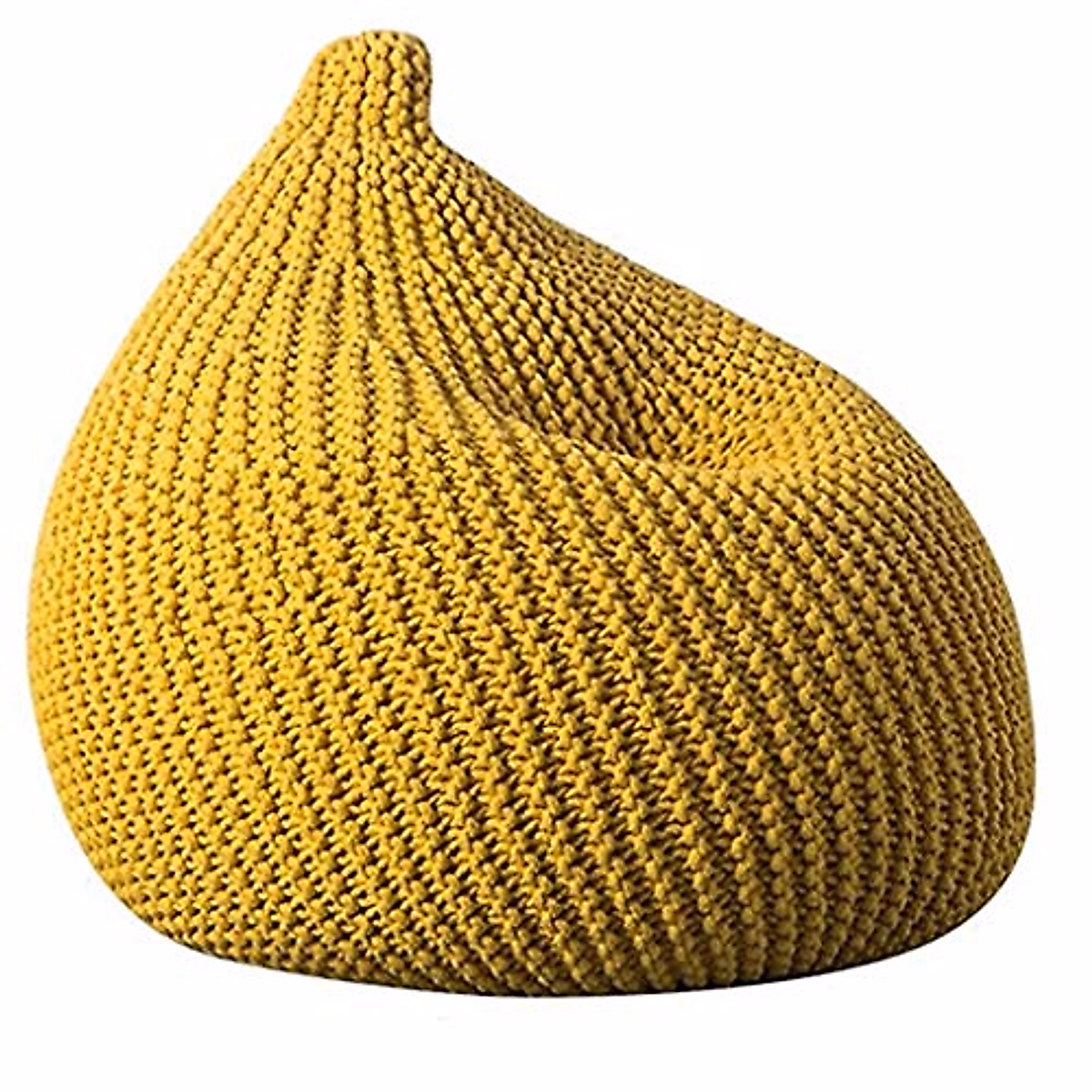 GYDJBD Modern Cartoon Style Lazy Sofa, Woven Wool Knitted Fabric, Single Fabric Sofa, Cute Beanbag Sofa