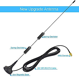 Bingfu Dual Band VHF UHF 136-174MHz 400-470MHz Ham Radio Antenna (2 Pack) Handheld Two Way Radio Magnetic Base SMA Female Antenna for Kenwood Wouxun BaoFeng BF-F8HP UV-5R UV-82 BF-888S Walkie Talkie