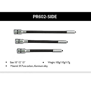 MILAEM 4-34 Inch Archery Bow Stabilizer Rod Carbon Fiber Stabilizer Extender Balance Bar Extension Pole for Recurve Compound Bow (4 inch)