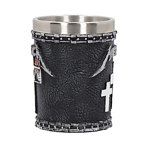 Nemesis Now Metallica-Master of Puppets Shot Glass 7cm, Resin w/stainless steel insert, Black, One Size, 330Ml